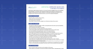 Investigation Interview Guidelines