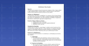 Whistleblower Policy Template and Sample | HR Acuity